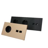 China Customizable EU UK Type 13A 12A Smart Wifi Socket Plug with 4 Plug USB Charge and NFC Power Plug Max 16A Current Wall Switches for sale
