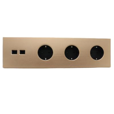 China Household Electrical Accessories Wall Socket, Telphone+data Computer Socket 16A EU UK Tel+data Socket Standard Grounding 50/60hz for sale