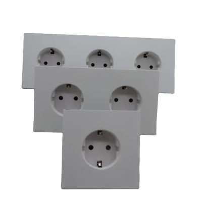 China 16A European EU Socket Aluminum Plate Frame Panel 86 Universal Plug Electric Power Wall Switch Socket Luxury Style 1 USB-A 1 for sale