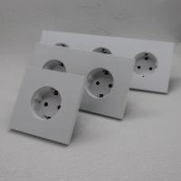 China 16A European EU Socket Aluminum Plate Frame Panel 86 Universal Plug Electric Power Wall Switch Socket Luxury Style 1 USB-A 1 for sale