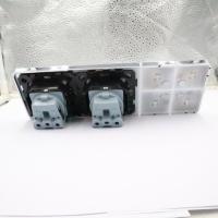 China BS UK India Standard Black Wall Switch Socket Full Glass 10A Plug Outlet Double Sockets Charge Good Quality Universal Socket for sale