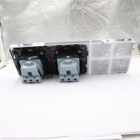 China BS UK India Standard Black Wall Switch Socket Full Glass 10A Plug Outlet Double Sockets Charge Good Quality Universal Socket for sale