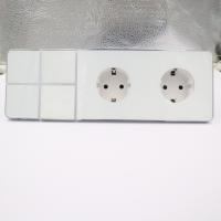 China Brazil Standard 100-240V Smart Life for WiFi Smart Home Wireless 4-Gang Wall Socket Touch Light Switch Alexa Google Home Max for sale