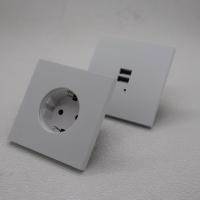 China EU Standard 16A Luxury Aluminum Panel Wall Socket with EU/US Plug USB TV Port RJ45 Type C IP20 Easy Installation for sale