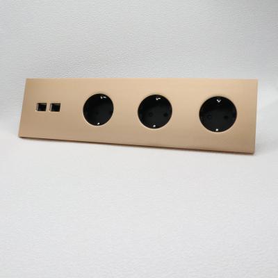 China Uk Wall Socket 10A Type 86 Curved Tempered Glass Wall Plug 250v Multi Functional EU Standard French UK Size 86socket Eu for sale