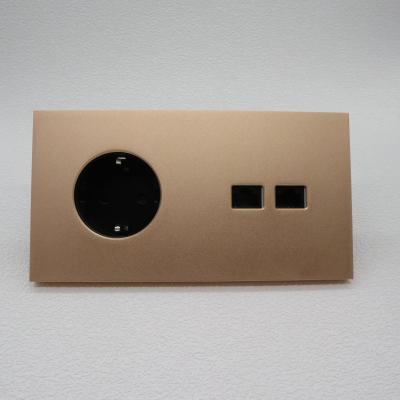 China 2024 High Quality Metal Panel European Individual Control Power Home Outlet Safety Electrical Wall Socket for sale