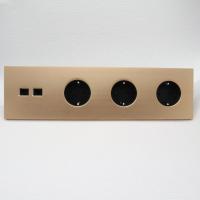China 2024 High Quality Metal Panel European Individual Control Power Home Outlet Safety Electrical Wall Socket for sale