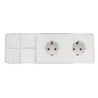 China Luxury Aluminum Panel Multi Function Electrical European Wall Switch and Socket Full Touch-senstive Switch for Home Automation for sale