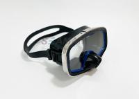 China Freediving Spearfishing Mask with Nose Purge Valve Single Window Tempered Glass Lens 180° View for sale