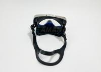 China Freediving Spearfishing Mask with Nose Purge Valve Single Window Tempered Glass Lens 180° View for sale