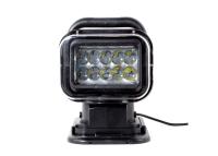 China 50W 4000LM Marine LED Spotlight 360° Rotating Remote Control Search Light 12V 24V for Boat SUV Farm for sale