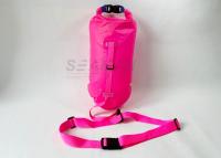 China 15L Pink Open Water Swim Safety Float Dry Bag PVC 0.3mm 9kg Buoyancy for Swimmers Triathletes Kayakers for sale