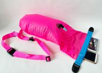 China 15L Pink Open Water Swim Safety Float Dry Bag PVC 0.3mm 9kg Buoyancy for Swimmers Triathletes Kayakers for sale