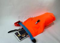 China 15L Nylon TPU Orange Swim Buoy with Built-in Dry Bag for Open Water Triathletes 9kg Buoyancy for sale