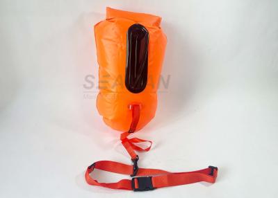 China 20L PVC Outdoor Swimming Drybag Tow Float with Shark Fin Back for Open Water Safety for sale