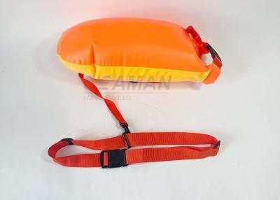 China 15L PVC Dual Color Open Water Swim Safety Tow Float Buoy Dry Bag 9KG Buoyancy for sale