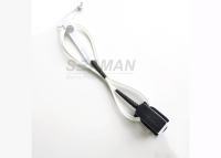 China 6ft 7mm White Surfboard Leash for Long Paddle Board Stainless Steel Swivel for sale