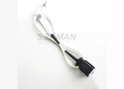 China 6ft 7mm White Surfboard Leash for Long Paddle Board Stainless Steel Swivel for sale