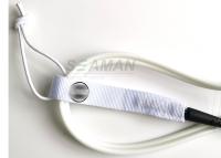 China 6ft 7mm White Surfboard Leash for Long Paddle Board Stainless Steel Swivel for sale
