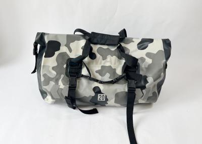 China 20L Waterproof Duffel Bag Backpack Heavy Duty 1680D PVC for Boating Motorcycle Kayak Hunting for sale