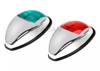 China LED Marine Boat Navigation Light Side Pair Vertical Mount Red Green 2 Nautical Mile IP66 10-30V DC for sale