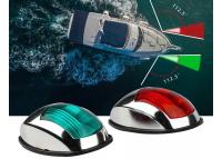 China LED Marine Boat Navigation Light Side Pair Vertical Mount Red Green 2 Nautical Mile IP66 10-30V DC for sale