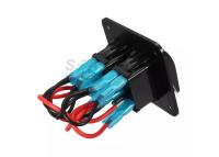 China 2 Gang Waterproof Marine Rocker Switch Panel 12V 24V for Boat RV Truck for sale