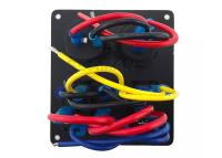 China 4 Gang Rocker Switch Panel 12V 24V Waterproof Marine Boat RV Truck Yacht with USB Voltmeter for sale