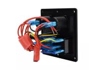 China 12V 24V 4 Gang Marine Boat Switch Panel Box with Dual USB Charger IP65 Waterproof for sale