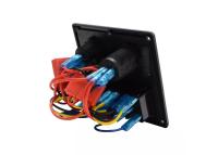 China 12V 24V 4 Gang Marine Boat Switch Panel Box with Dual USB Charger IP65 Waterproof for sale
