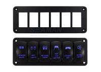 China 6 Gang Marine Boat Splashproof Switch Panel SPST ON Off 12V 24V Waterproof for sale