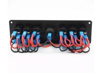 China 6 Gang Marine Boat Splashproof Switch Panel SPST ON Off 12V 24V Waterproof for sale