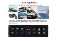 China 6 Gang Marine Boat Splashproof Switch Panel SPST ON Off 12V 24V Waterproof for sale