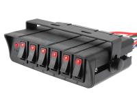 China 12V 24V 6 Gang Waterproof Marine Switch Panel LED Rocker Switch Box for Boat RV Truck for sale