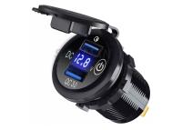 China 12V 24V Touch Control Marine Switch Panel with Dual QC3.0 USB Charger and LED Voltmeter for sale
