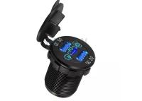China 12V 24V Waterproof Marine Switch Panel with PD 20W Type C and QC3.0 Dual USB Charger Socket for sale