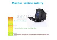 China 12V 36W Waterproof Dual QC3.0 USB Charger Socket with LED Voltmeter for Marine RV Golf Cart for sale