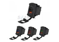 China 12V 24V Marine Waterproof Switch Panel USB C QC 3.0 Charger with Voltmeter for Boat RV for sale