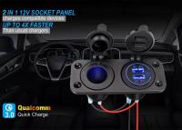 China Electronic Waterproof Marine Switch Panel QC3.0 Car Charger Socket Ignition Outlet Splitter for sale