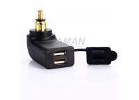 China 12V 24V 4.8A Dual USB Charger with Voltmeter for BMW Triumph Ducati Motorcycles for sale