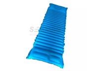China 120cm 140cm 180cm Lightweight Camping Mat Foldable Foot Press Inflatable Sleeping Pad with Pillow for sale