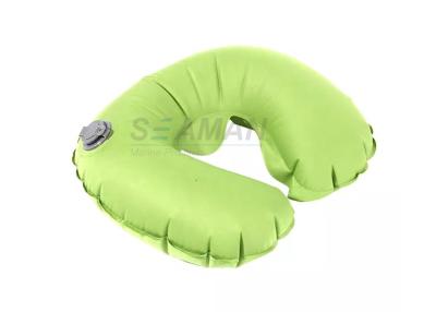 China Inflatable Travel Neck Pillow 37x28x10cm for Camping Hiking Airplane Car for sale