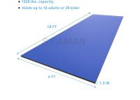 China 18x6 ft 3 Layer XPE Floating Water Mat for Lake Pool Boating 550kg Capacity for sale