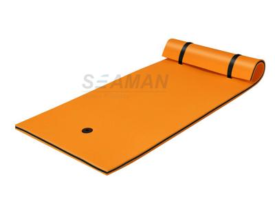 China Inflatable 2 Person XPE Foam Floating Mat 260x90x3.5 cm for Lake Pool for sale