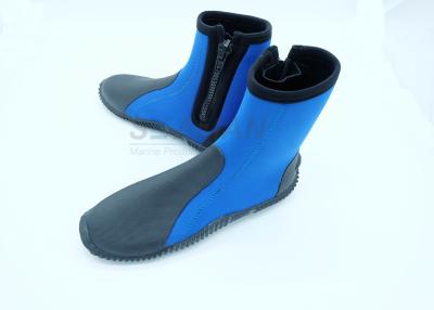 China 5mm Neoprene Scuba Diving Boots Hi Top Side Zipper Hard Sole for Men Women EU36-47 for sale