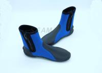 China 5mm Neoprene Scuba Diving Boots Hi Top Side Zipper Hard Sole for Men Women EU36-47 for sale