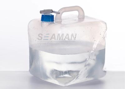 China 10L Collapsible Water Container BPA Free Food Grade LDPE with Spigot for Camping Hiking for sale