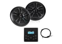 China 12V 180W Marine Bluetooth Receiver Speaker Package 6.5 inch Waterproof for Boat UTV for sale