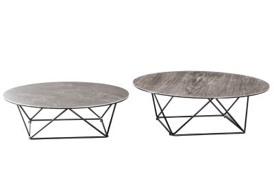 China Rectangle Artistic Coffee Tables , Tempered Glass Coffee Table Black Leg for sale