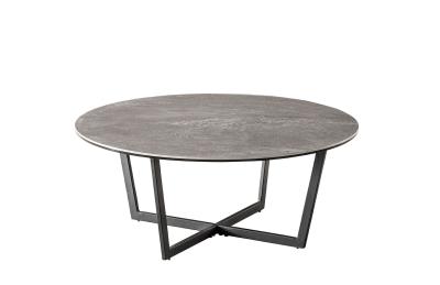 China Rectangle Artistic Coffee Tables Tempered Glass Coffee Table Black Leg 940*940*55mm for sale
